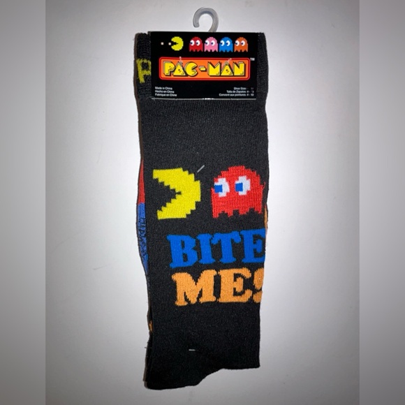 Hyp | Underwear & Socks | Pacman Crew Socks 2 Pair Men 62 Black Blue ...